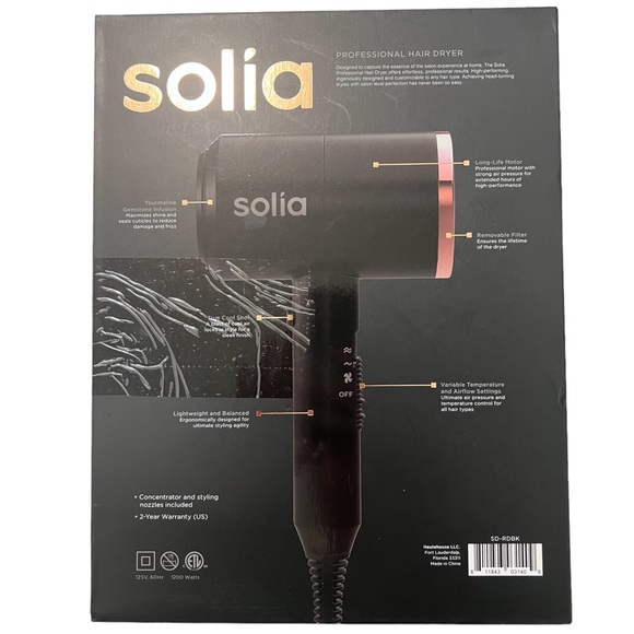 Solia | Hair | Solia High Velocity Professional Hair Dryer Rose Gold ...